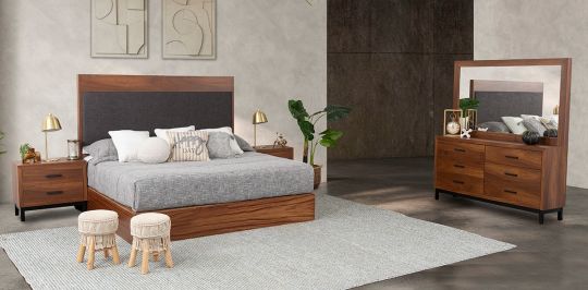 Recámara King Size Contempo Parota 5 Pzs